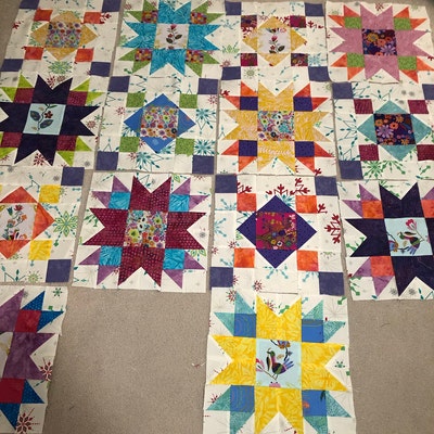 4 Sizes Sweet Caroline Quilt Pattern PRINTED, Throw Twin Queen King ...