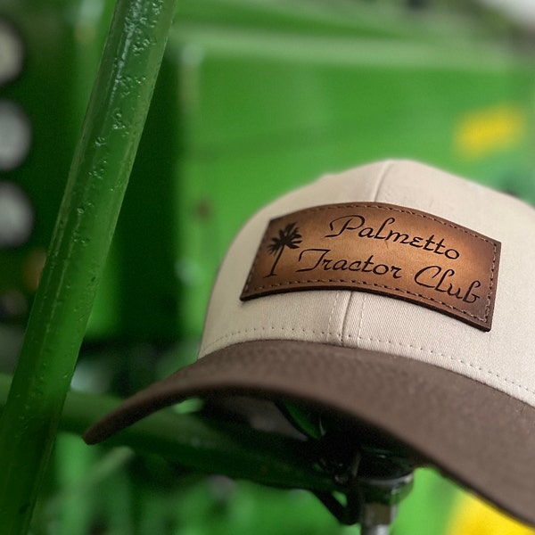 Custom Leather Patch Baseball Hats | Sewn on | Hand Finished Leather ...