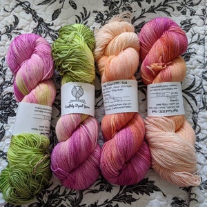 Firefly Hand Dyed Yarn / Handdyed Yarn, Sock Yarn, Wool Yarn Pink and ...