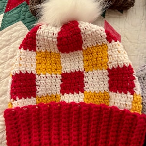 Crochet Hat Pattern/ Rustic Buffalo Plaid Hat - Etsy