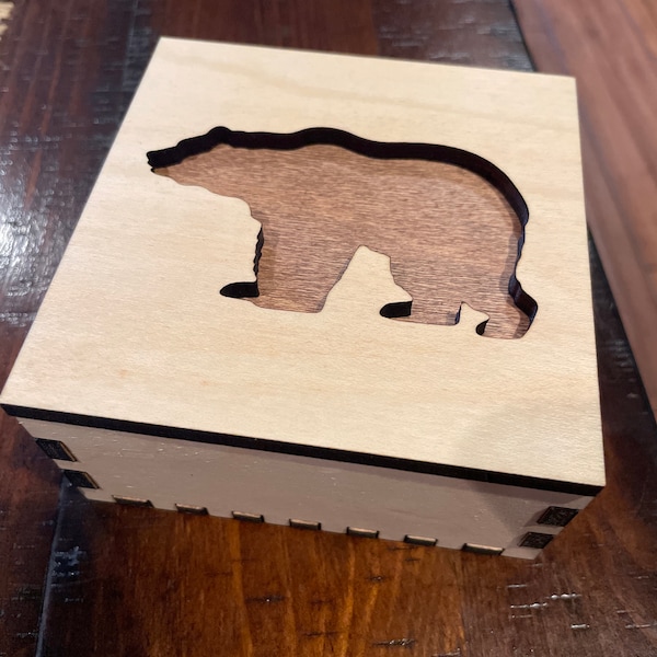 Bear Wooden Box, Spirit Animal, Totem Animal, Power Animal, Bear Spirit ...