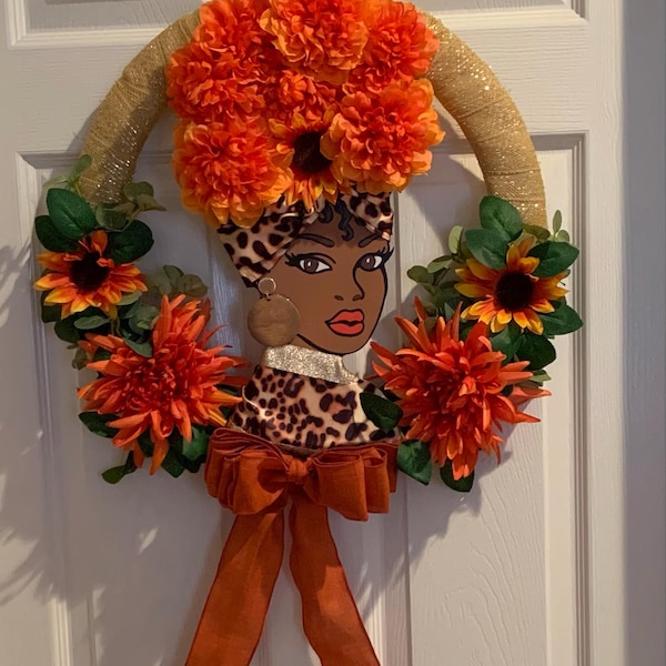 Diva Shaved Side Wood Sign, Afro Wreath Attachment, Wood Blank, Door ...