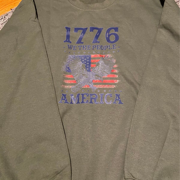We the People 1776 American Flag Sweatshirt, Conservative Sweater ...