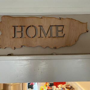 Puerto Rico Shape With HOME Word, Wood Wall Art - Etsy