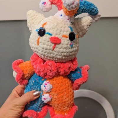 Crochet Jester Kitty and Bunny Pattern. Crochet Jester Bunny. - Etsy