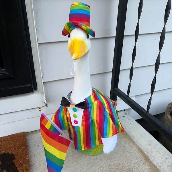 Rainbow LGBTQ+ Pride Tuxedo W/ Top Hat for 23-28 Inch (large) Concrete ...