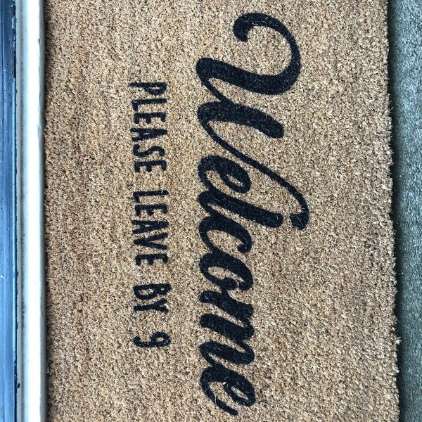 Welcome Please Leave by 9 Door Mat Funny Doormat Welcome Mat Custom ...