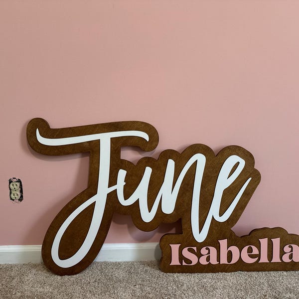 Large Wood Name Sign, Nursery Name Sign, Boho Nursery Sign , Above Crib ...