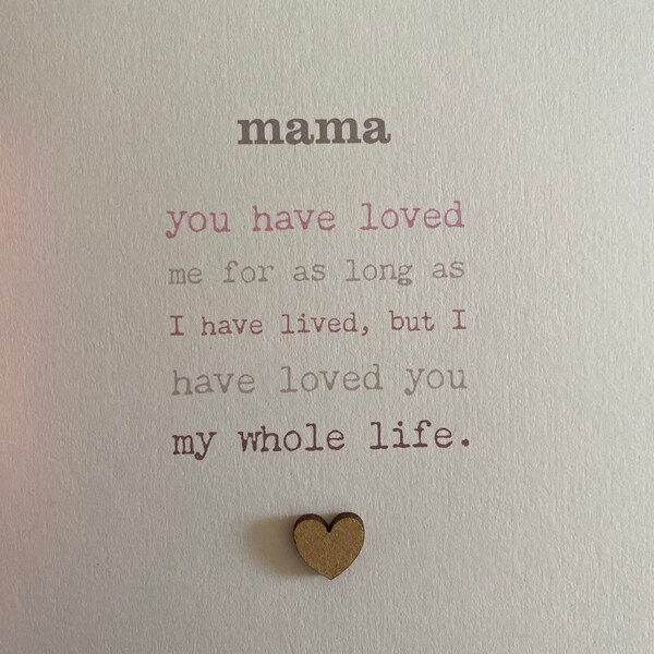 Special Mothers Day Card | Sentimental Card for Mum | Thank You Mum ...