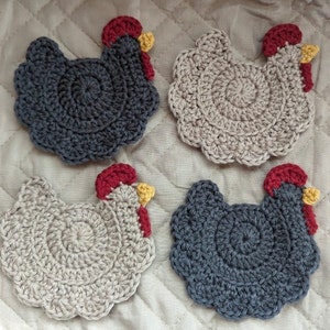 Pattern Crochet Chicken Coaster Pattern Crochet Pattern Crochet Chicken ...