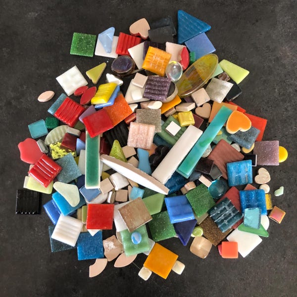 Mosaic Tile Bulk Rejects Lot Glass and Ceramic Mosaic Tiles (2lbs ...