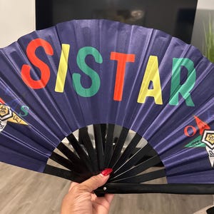 Alpha Kappa Alpha Large Hand Fan Oh so Pretty Pinkies and Pearls AKA ...