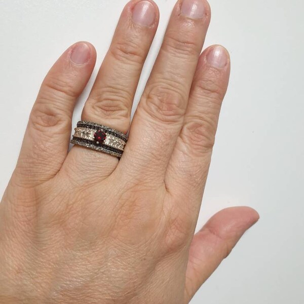 Pink Lindy Star Sapphire Ring, Vintage Pink Star Sapphire Silver Ring ...