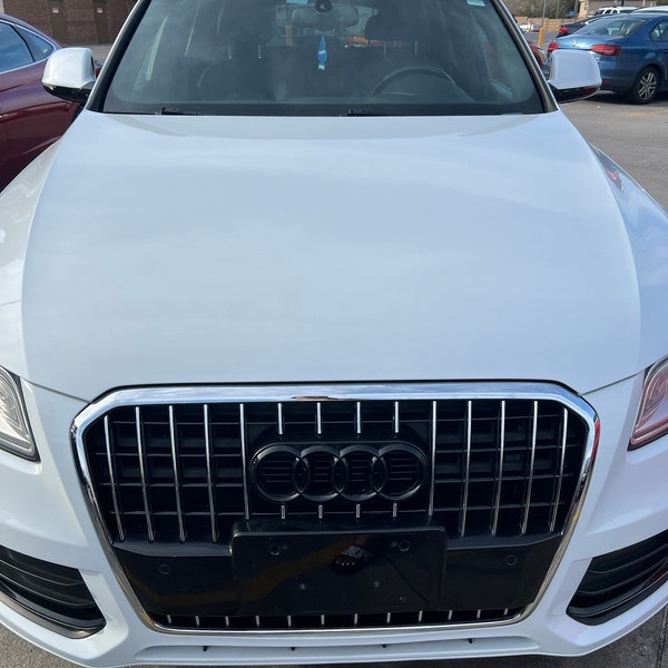 Audi 3D Black Stainless Steel License Plate With Black Caps Included ...