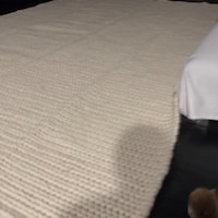 The Indoor Store Hand Knitted Chunky Wool Loops Area Rug, Ivory/off ...