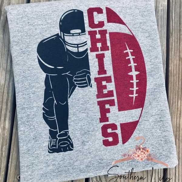Chiefs Bundle Distressed Football Half Player Svg, Chiefs Team Svg ...