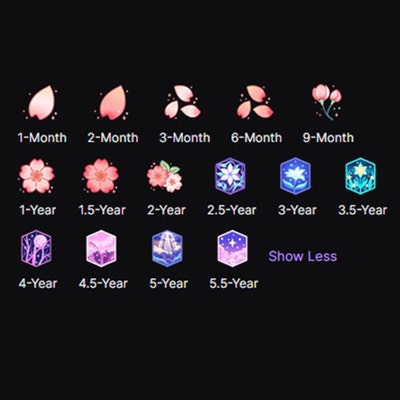 Honor Medals Twitch Sub Badges Discord Roles Bits Channel Point Flower ...