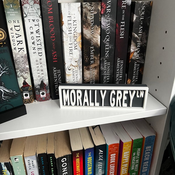 Book Library Sign 3D Printed Bookshelf Decor Gift - Etsy