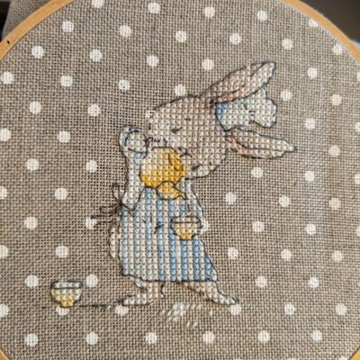 Bunny Cook Cross Stitch Pattern Bunny With Apron Cross Stitch - Etsy