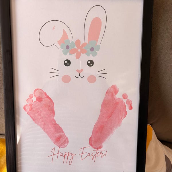 Fathers Day Craft Footprint Art | Daddy & Me Footprint Printable Gift ...