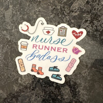Run Sticker, Sticker for Runner, Water Bottle Sticker, Runner Sticker ...