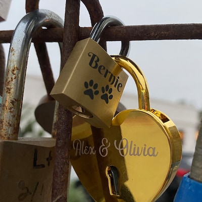 Custom Personalized Small Padlock, Engraved Padlock, Love Lock, Couples ...