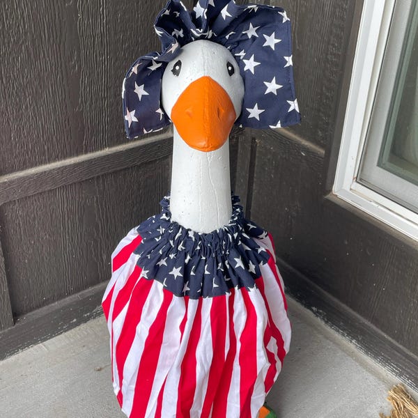 American Flag Goose Outfit Fits Large Concrete and Plastic Goose. - Etsy