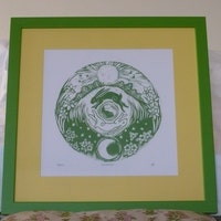 Starling Linocut Print, Original Linoprint, Bird Art, British Wildlife ...