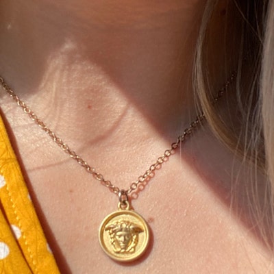 Gold Aphrodite Coin Necklace - Etsy