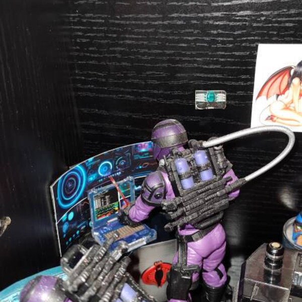 1 Sci Fi DOOR FRAME With Walls With LED Lights , for 1:12 Scale Figures ...