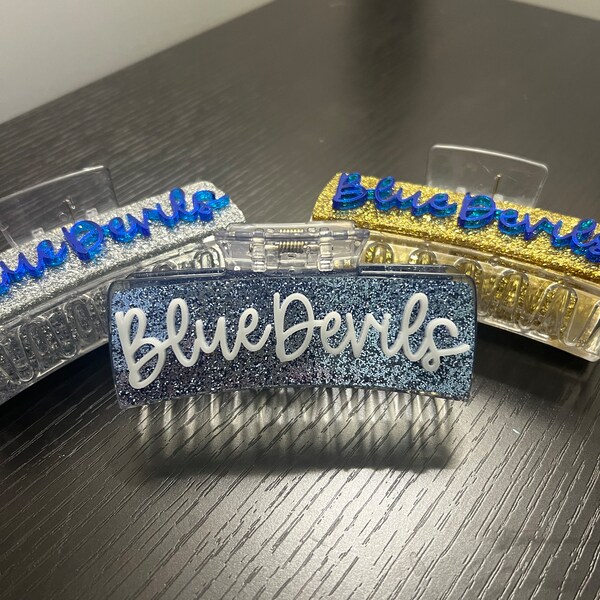 Custom Claw Clip Acrylic Hair Clip School Spirit Clip Personalized Hair ...