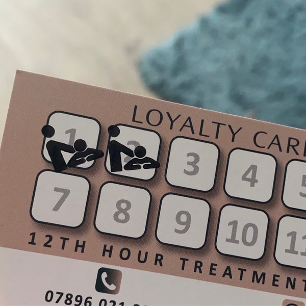 Custom Loyalty Card Self Inking Stamp, Small Logo Stamp, Loyalty Card ...