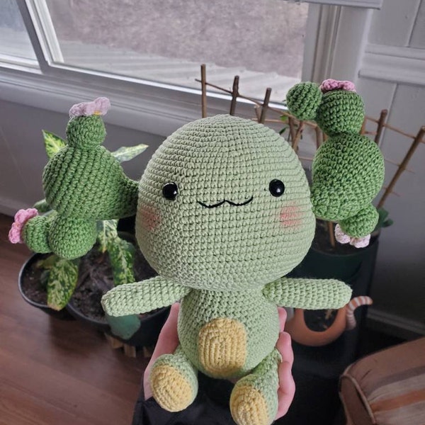Flower Axolotl Crochet, Axolotl Plush, Stuffed Axolotl, Sunflower ...