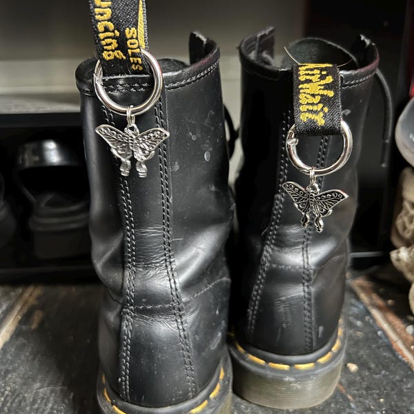 Goth Heart Charm - Shoes Charm - Boot Charms (dr Martens Style) Grunge ...