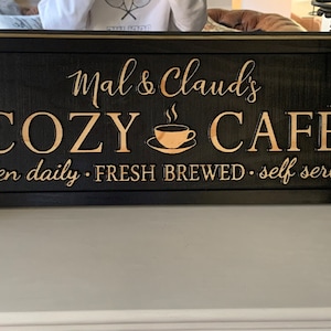Personalized Coffee Bar Sign Custom Coffee Name Sign Home - Etsy