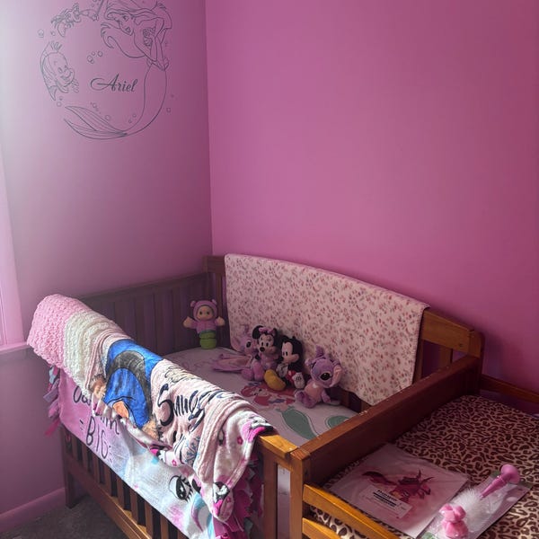 Ariel Little Mermaid Wall Decal Personalized Name Baby Poster Custom ...