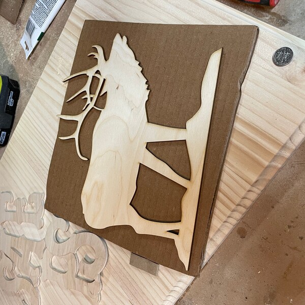 Antlers - Unfinished Laser Cut Wood Shape - 1/8" Baltic Birch Plywood ...