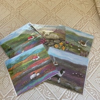 Set of Six Cards Featuring Scottish Scenes Including Cottages - Etsy UK