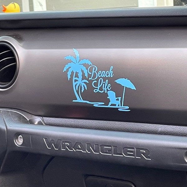 Beach Life Vinyl Decal, Beach Life Sticker, Car Window Decal, Beach ...