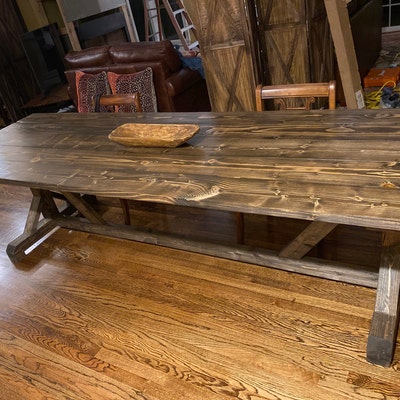 Farmhouse Table, Farm Table, Long Farmhouse Table, Rustic Table, Rustic ...