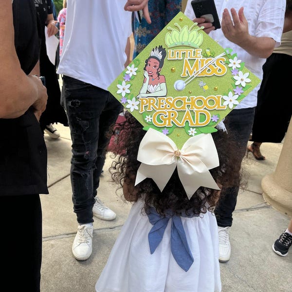 Tiana Graduation Cap Topper | Kindergarten Graduation | Graduation Gift ...
