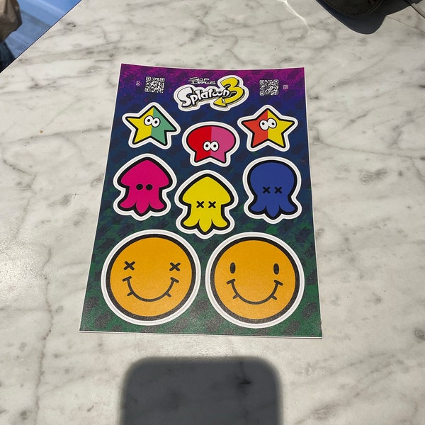 Splatoon 3 - A5 Vinyl Sticker Sheet Unofficial Merch - Etsy