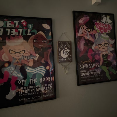 Squid Sisters Concert Poster Artist Print Illustration Splatoon - Etsy