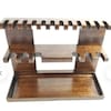 The Ultimate Wood Shaving Razor and Brush Double Decker Stand 16 Wide ...