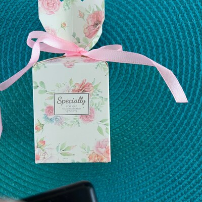 50 Favor Boxes,greenery Wedding Favor Boxes,floral Wedding Favor Boxes ...