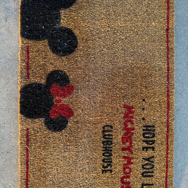 Mickey Mouse, Mickey Doormat, Mickey Mouse Decor, Mickey and Minnie ...