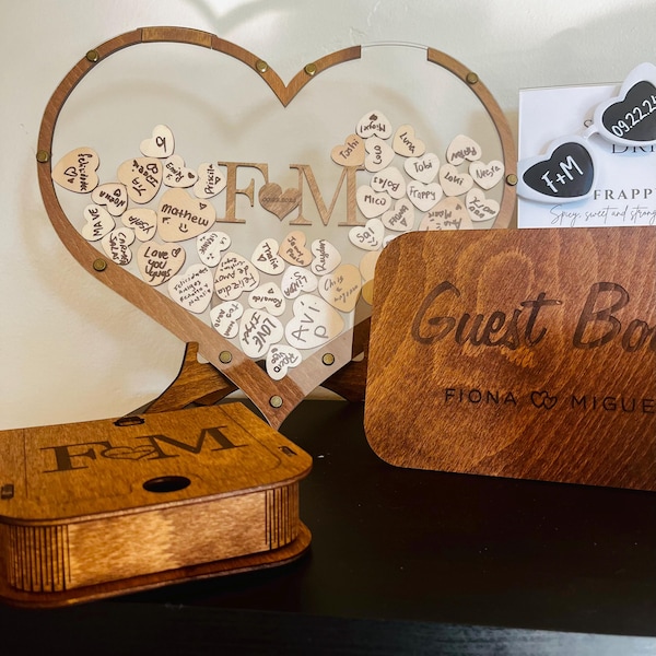 Wedding Card Box, Family Tree Card Box With Slot for Wedding, Rustic ...