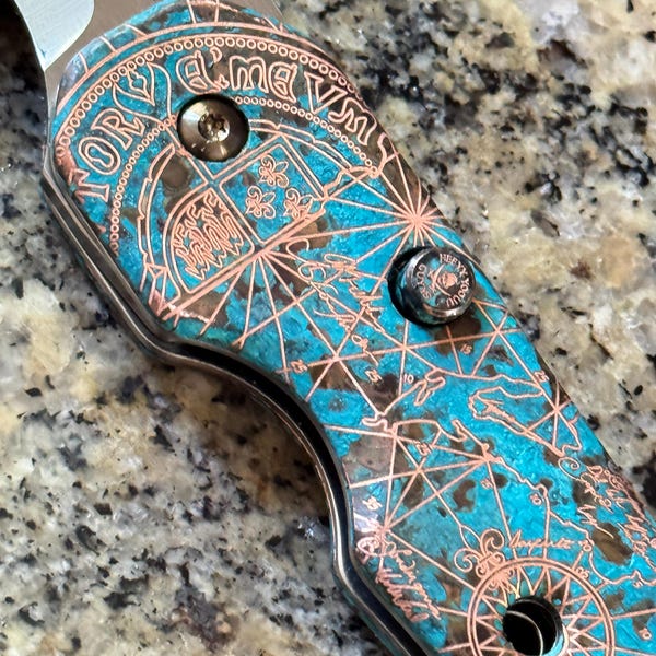 Shipwrecked Patina Spyderco Smock Copper Scales KNIFE NOT INCLUDED ...