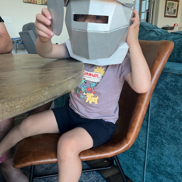Cardboard Greek Helmet Template: DIY Printable Spartan Helmet (PDF ...