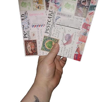 Mini Vintage Style Airmail Sticker Labels 2 Sheet Sticker Set ...